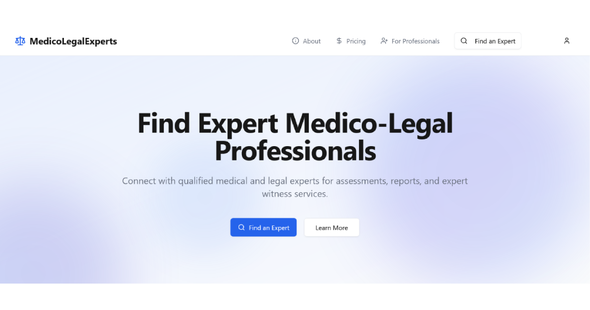 Medico-Legal Experts | Find Qualified Professionals